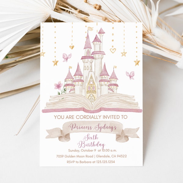 Castle Invitation - Etsy