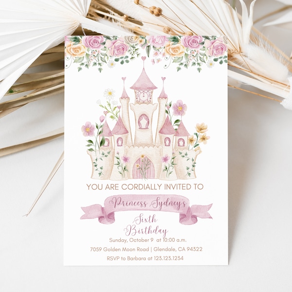 Castle Invitation - Etsy