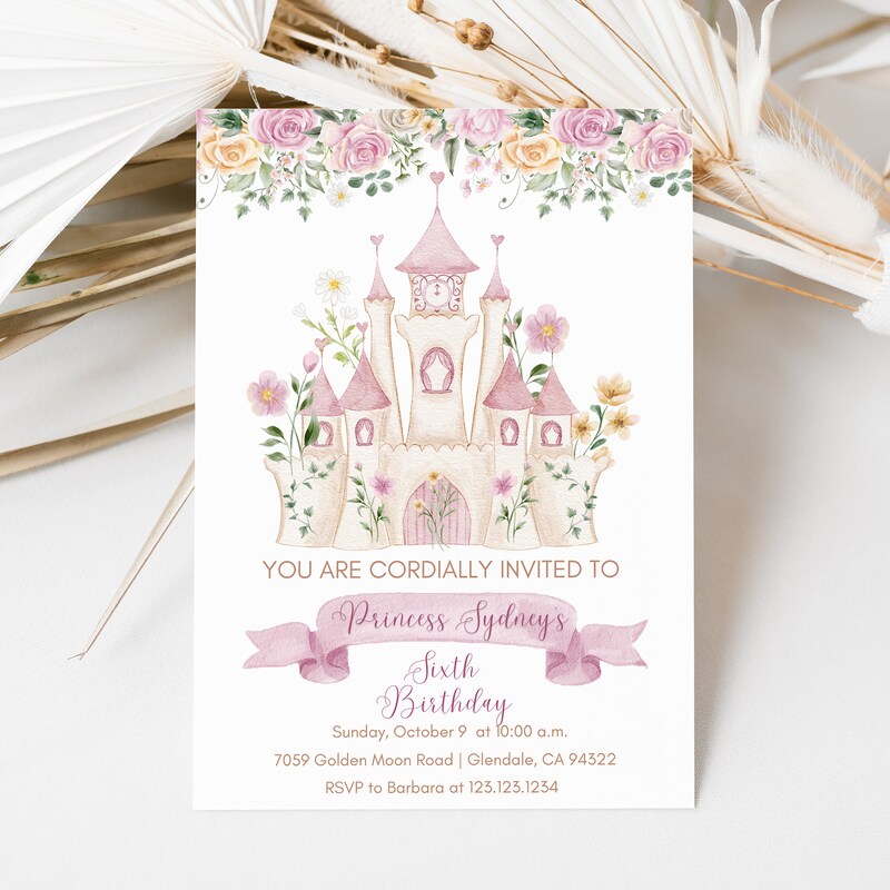 Castle Invitation - Etsy