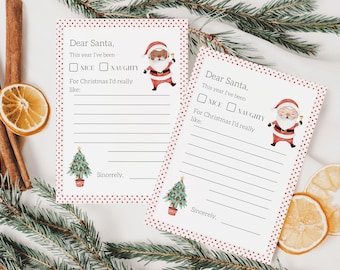 Santa Letter Template Printable Kids Letter to Santa Printable Letter ...