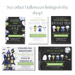 Halloween Invitation, Halloween Birthday Invitation, Halloween Party ...