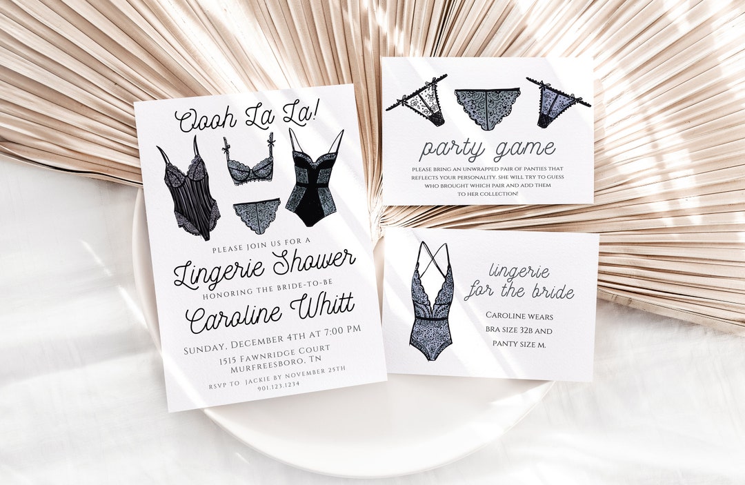 Lingerie Shower Invitation Lingerie Shower Invite Lingerie Invitation