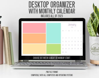 Desktop Rainbow Calendar - Etsy