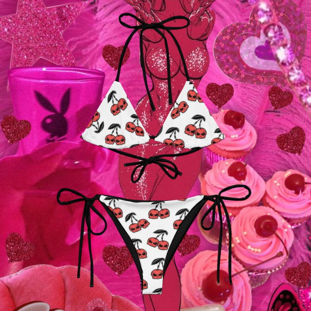 Cherry Bomb Bikini Stripper Outfits Micro Bikini - Etsy