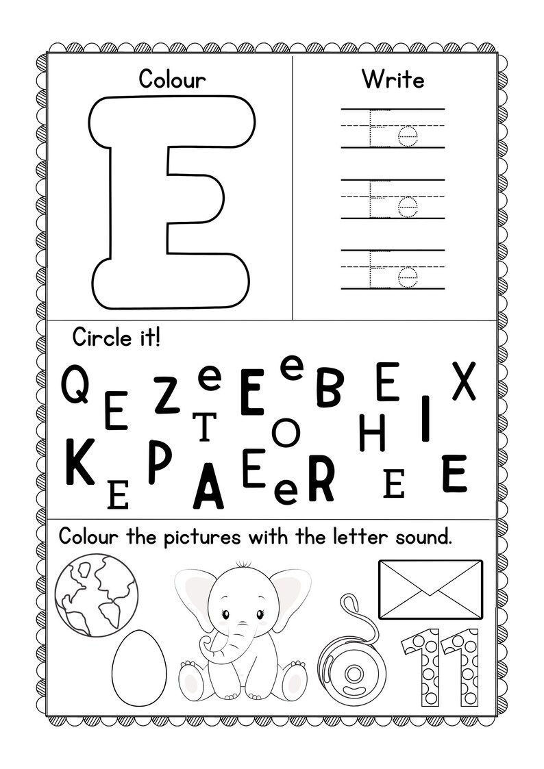 Printable Alphabet Letter Sounds Worksheets - 26 Pages, Preschool ...