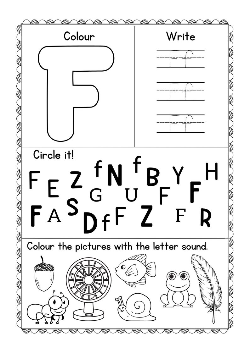 Printable Alphabet Letter Sounds Worksheets - 26 Pages, Preschool ...