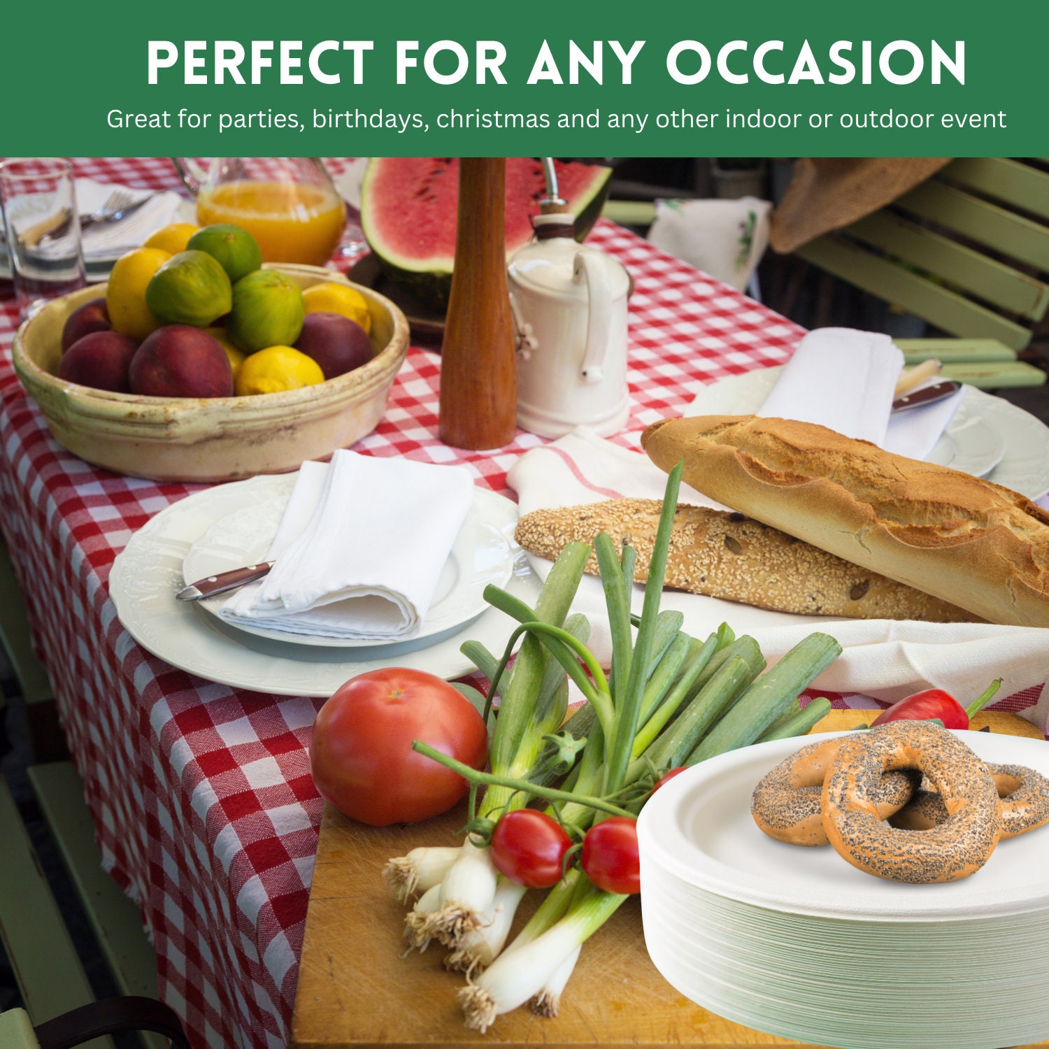Sugarcane 11-inch Sectional Plates: Eco-friendly Party Platter, 50 Pack ...