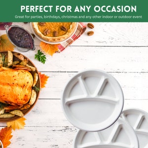 Sugarcane 11-inch Sectional Plates: Eco-friendly Party Platter, 50 Pack ...