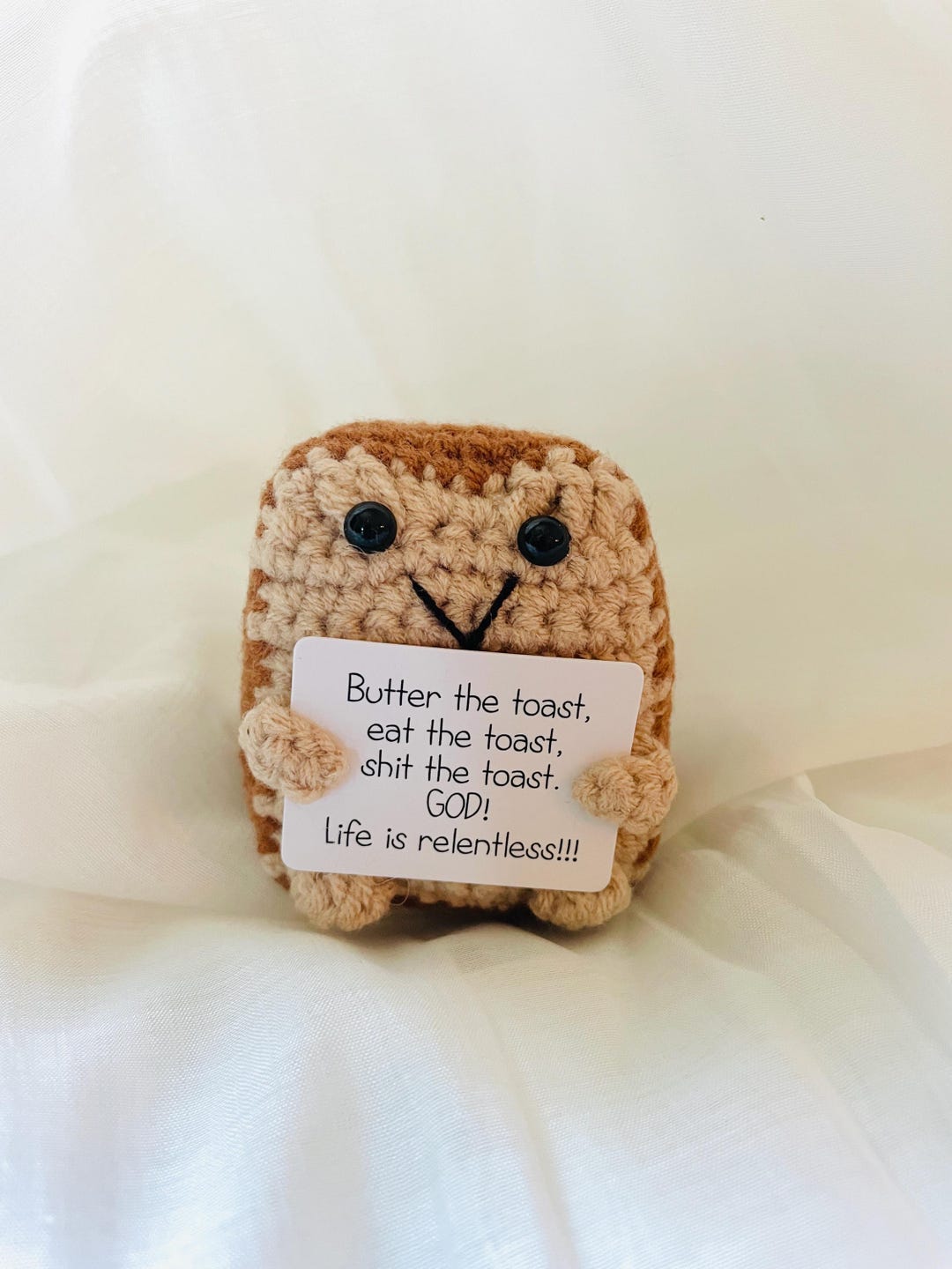 Positive Energy Crochet Plushie Emotional Support Crochet Stuffed Toy ...