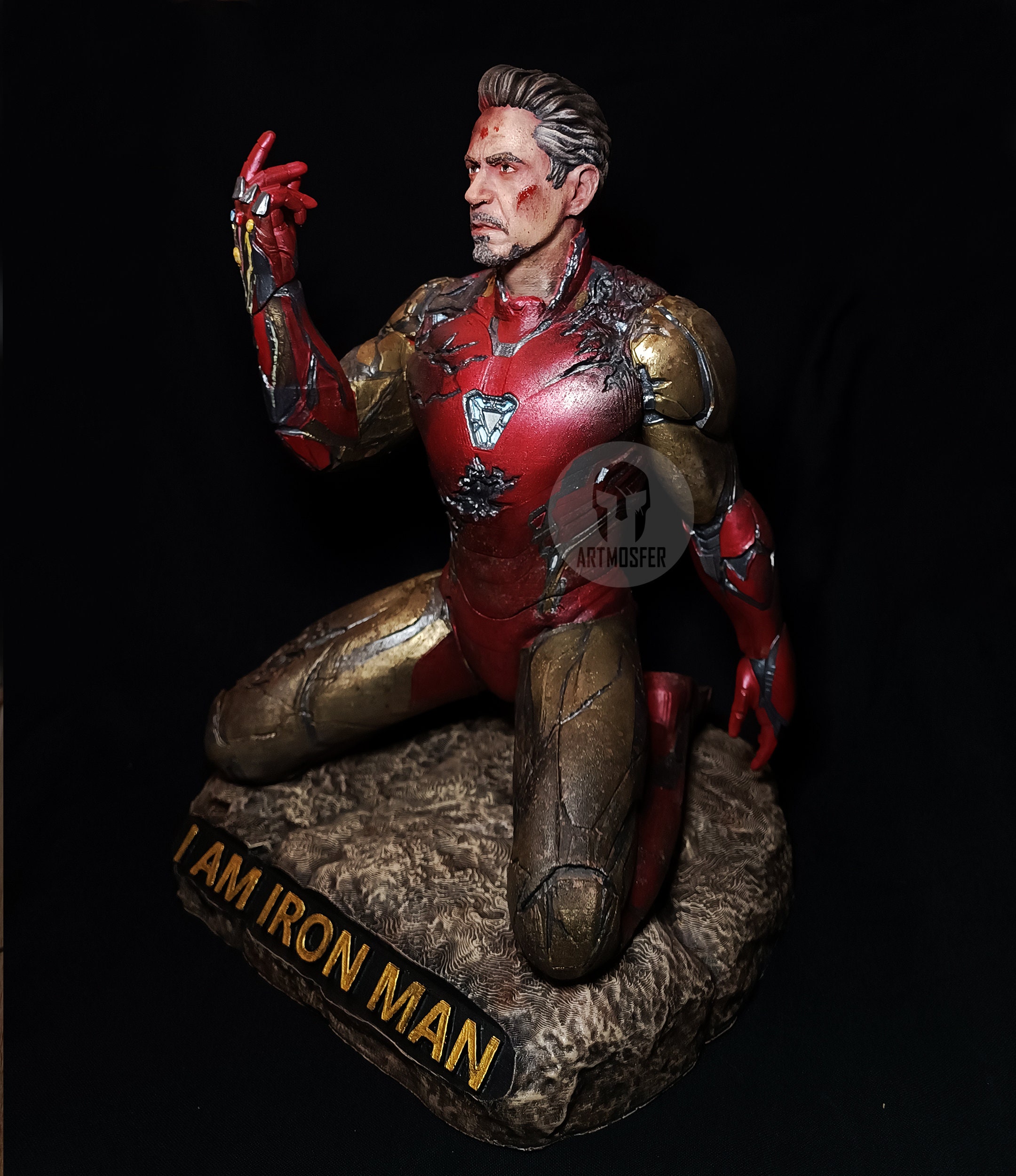Iron Man Tony Stark Figure avengers Endgame Snap Scene Fan - Etsy