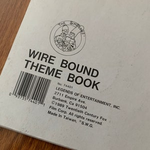 1989 Vintage Bart Simpson Notebook - Etsy