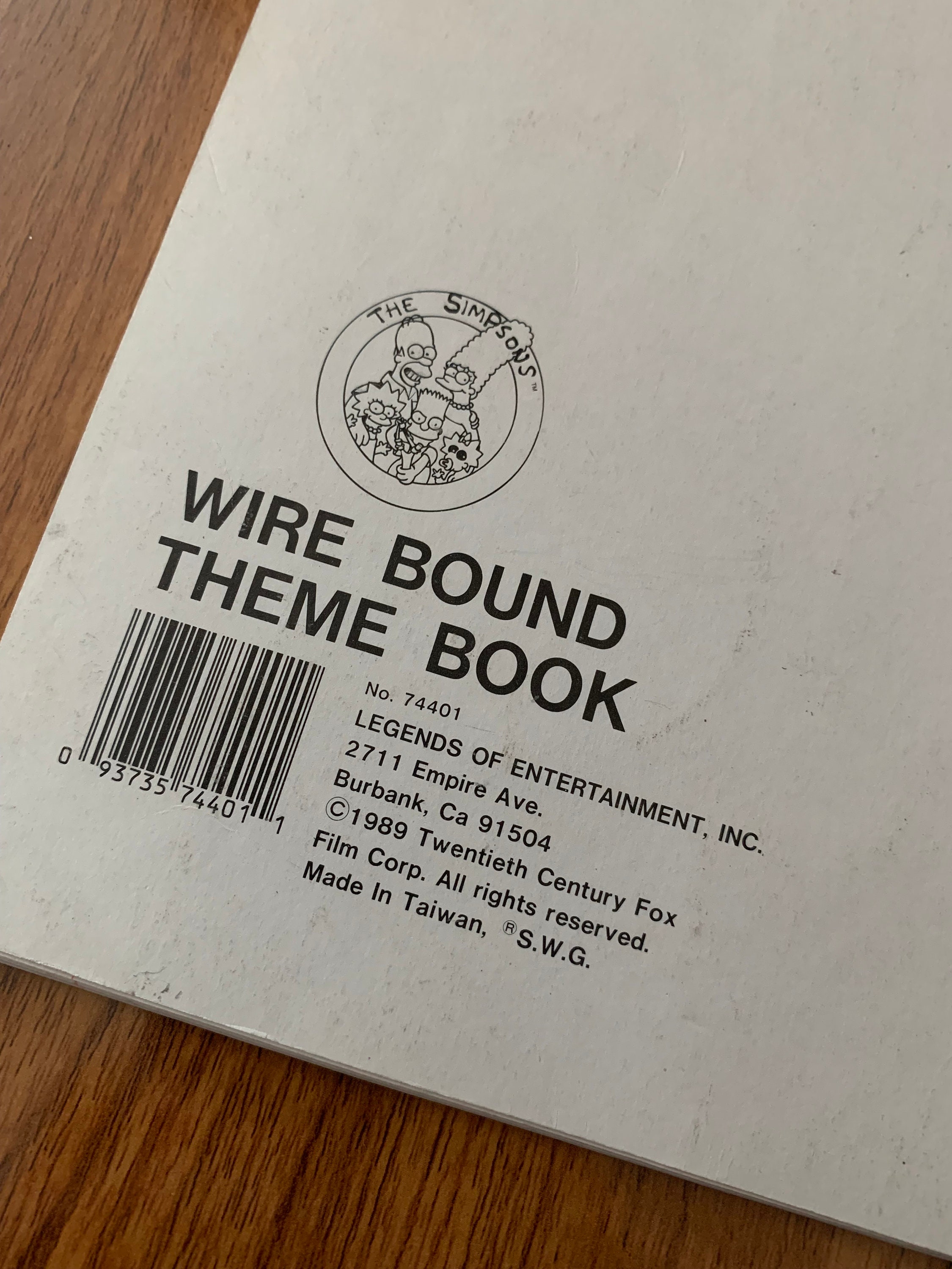 1989 Vintage Bart Simpson Notebook - Etsy