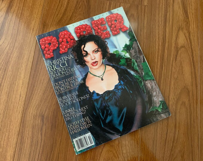 Vintage 1998 Christina Ricci Paper Magazine - Etsy