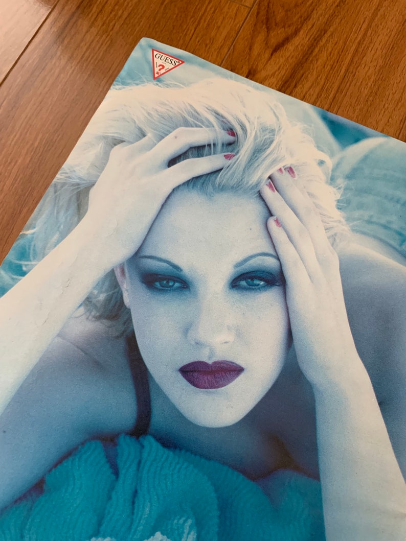 Vintage 90s Drew Barrymore Iconic Large Guess Jeans Magazine Ads - Etsy