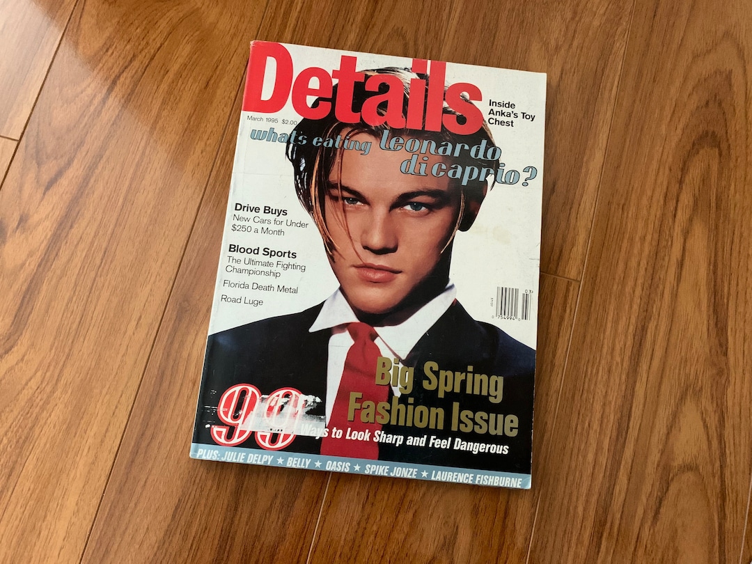 Vintage 1995 Details Magazine Leonardo Dicaprio - Etsy
