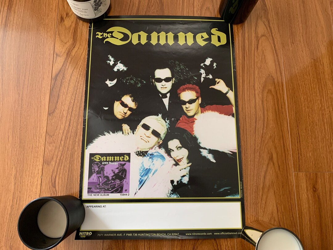 Rare the Damned Grave Disorder Vintage Promotional Poster Nitro Records ...