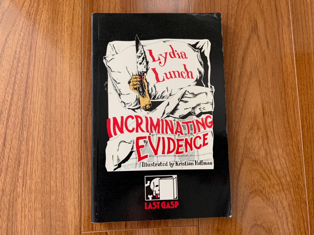 Vintage 1992 Lydia Lunch Book Incriminating Evidence - Etsy