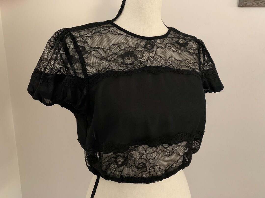 Courtney Love/nasty Gal Collab Black Lace Top Size XS Rare - Etsy