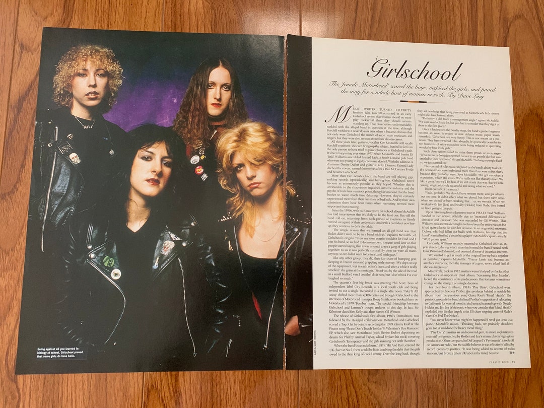 Girlschool Vintage Magazine Article - Etsy