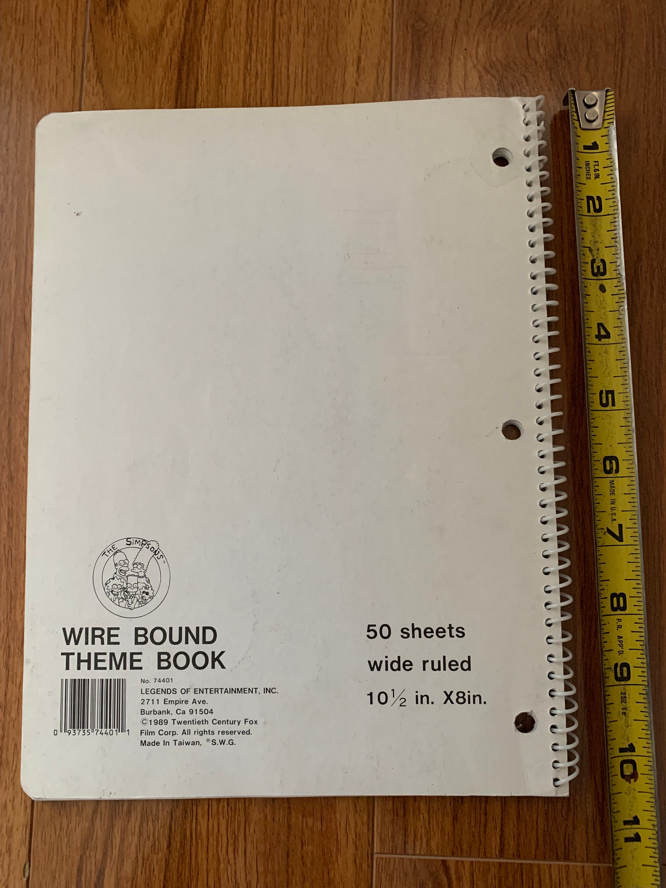 1989 Vintage Bart Simpson Notebook - Etsy