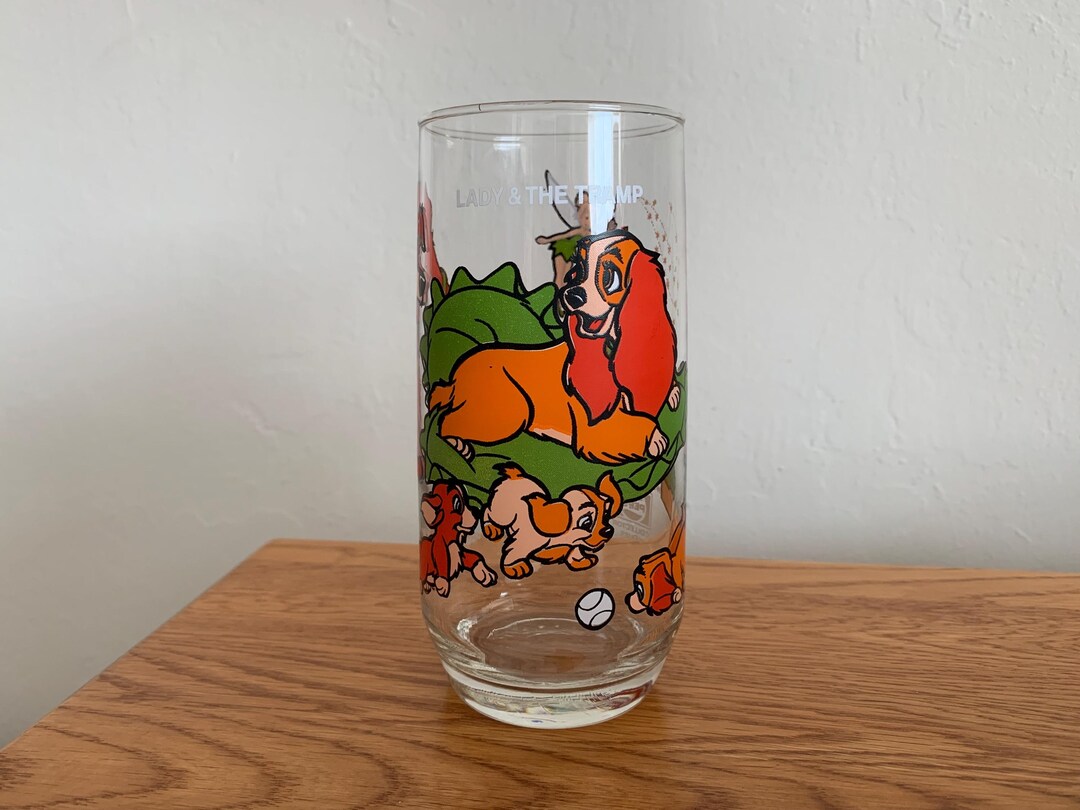 Vintage Lady and the Tramp Pepsi Collector Series Drinking Glass Walt ...