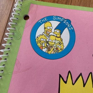 1989 Vintage Bart Simpson Notebook - Etsy