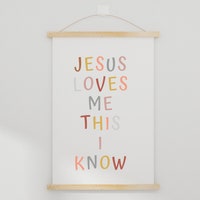 Jesus Loves Me Printable Poster: Christian Nursery Decor (digital ...