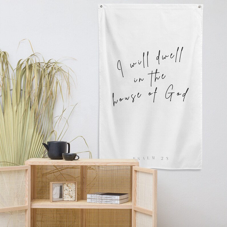 Psalm 23 Bible Verse Banner, Bible Verse Home Decor Tapestry, Scripture ...