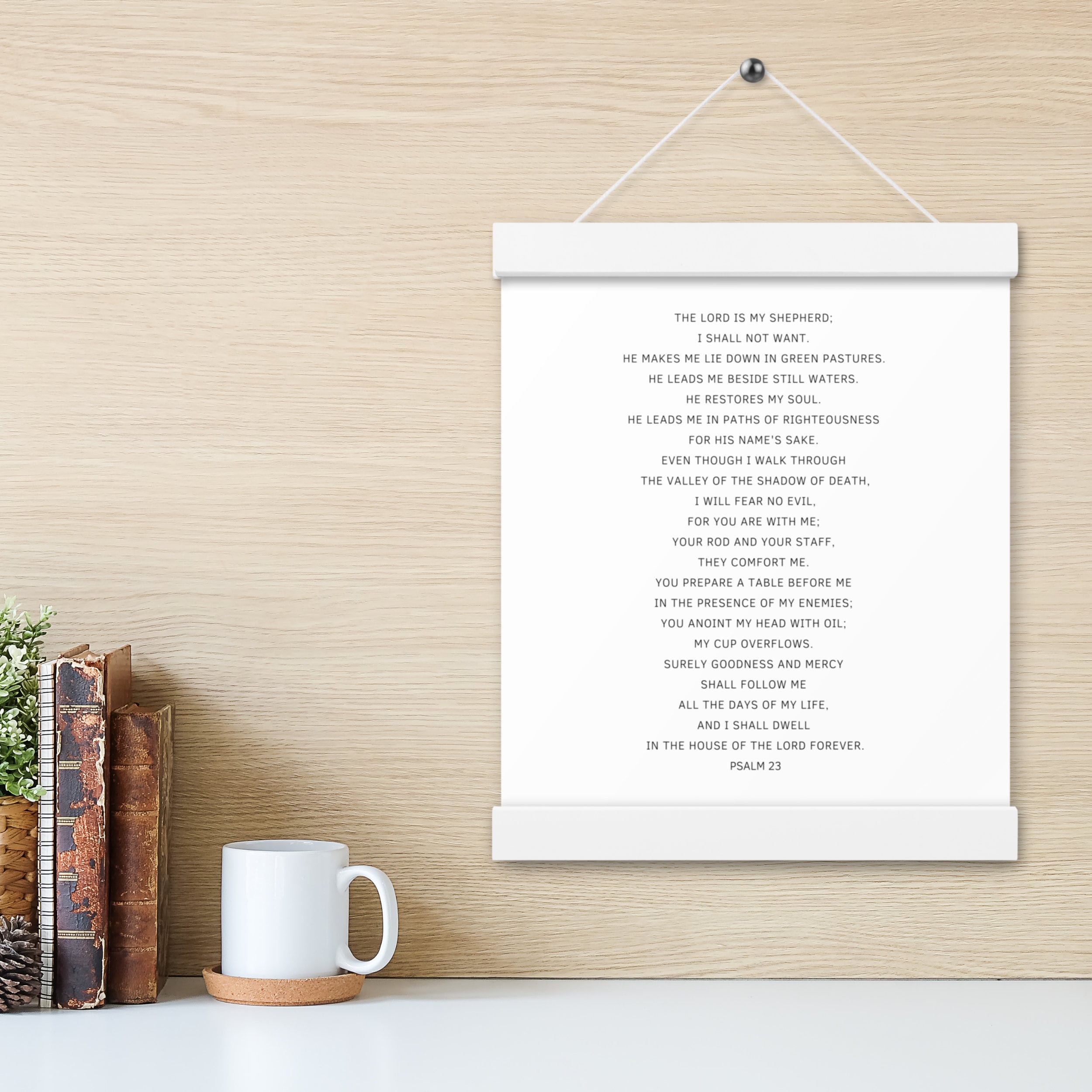 The Lord is My Shepherd Hanging Poster, Psalm 23 Banner, Scripture Wall ...