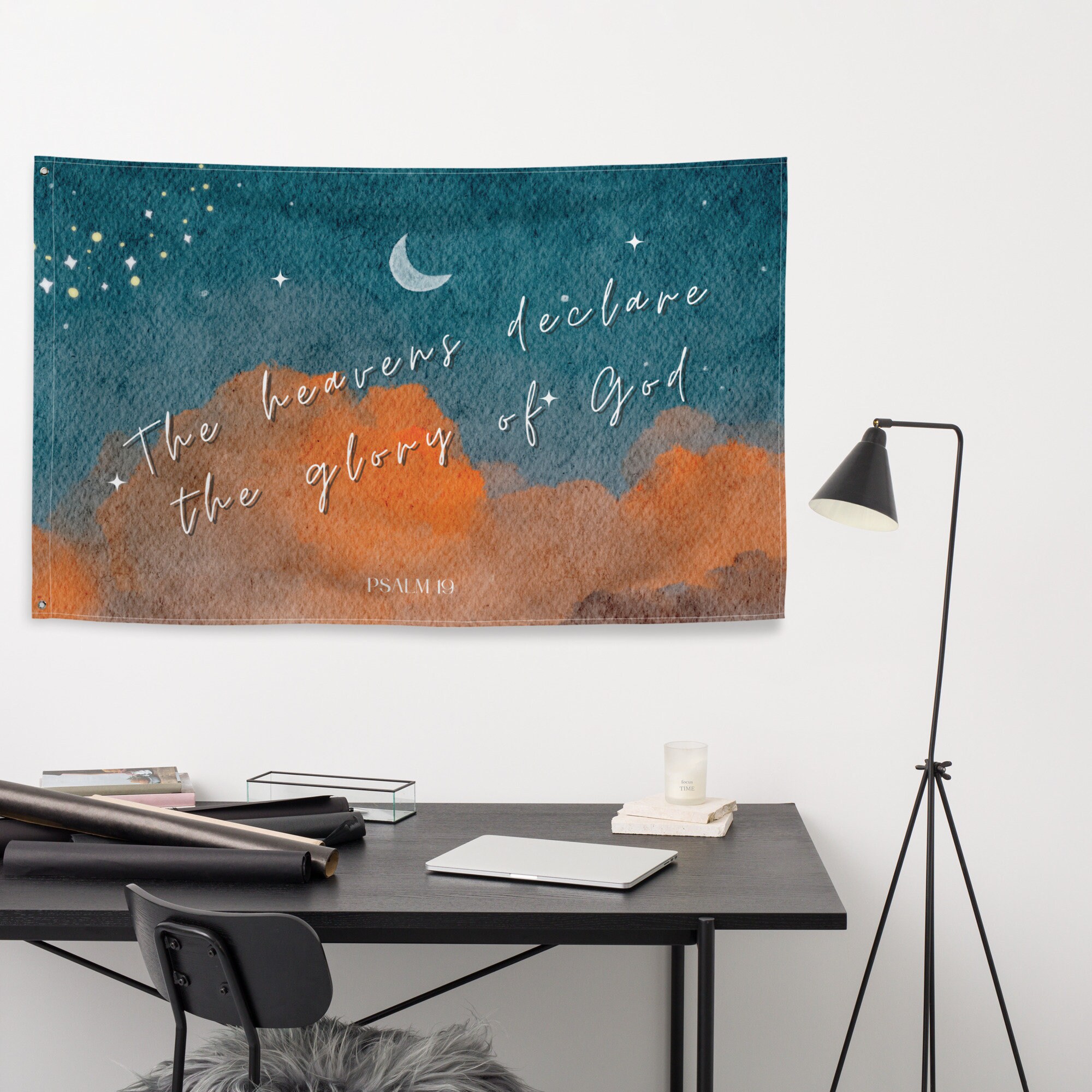 Psalm 19 Bible Verse Banner, Bible Verse Home Decor Tapestry, Scripture ...