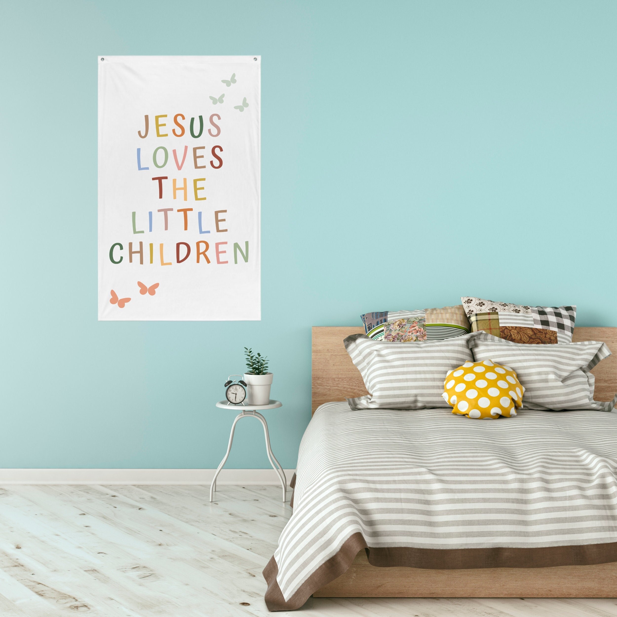 Scripture Banner for Kids Room, Bible Verse Wall Art, Christian ...