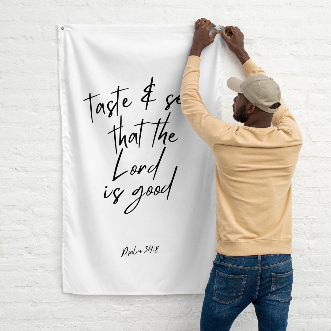 Taste and See That the Lord is Good Tapestry, Bible Verse Banner ...