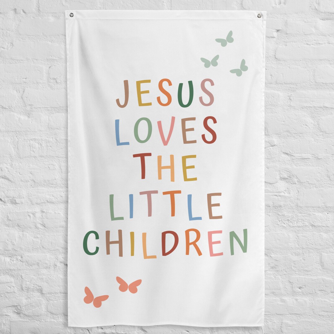 Scripture Banner for Kids Room, Bible Verse Wall Art, Christian ...