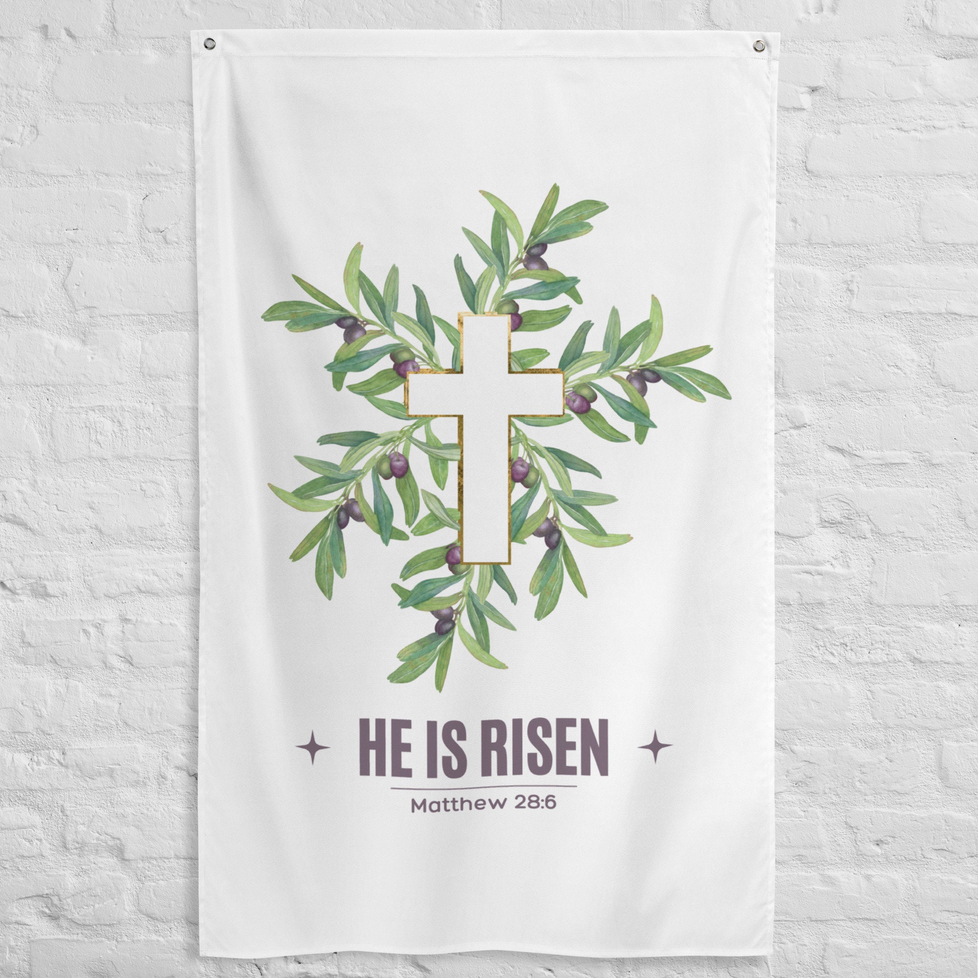 He is Risen Banner, Easter Tapestry, Religious Easter Banner, Christian ...