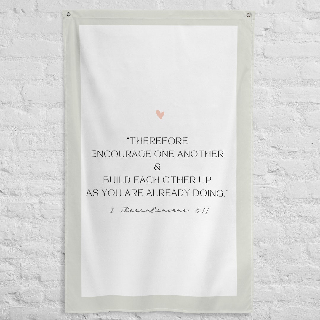 1 Thessalonians Bible Verse Banner, Christian Scripture Wall Hanging ...