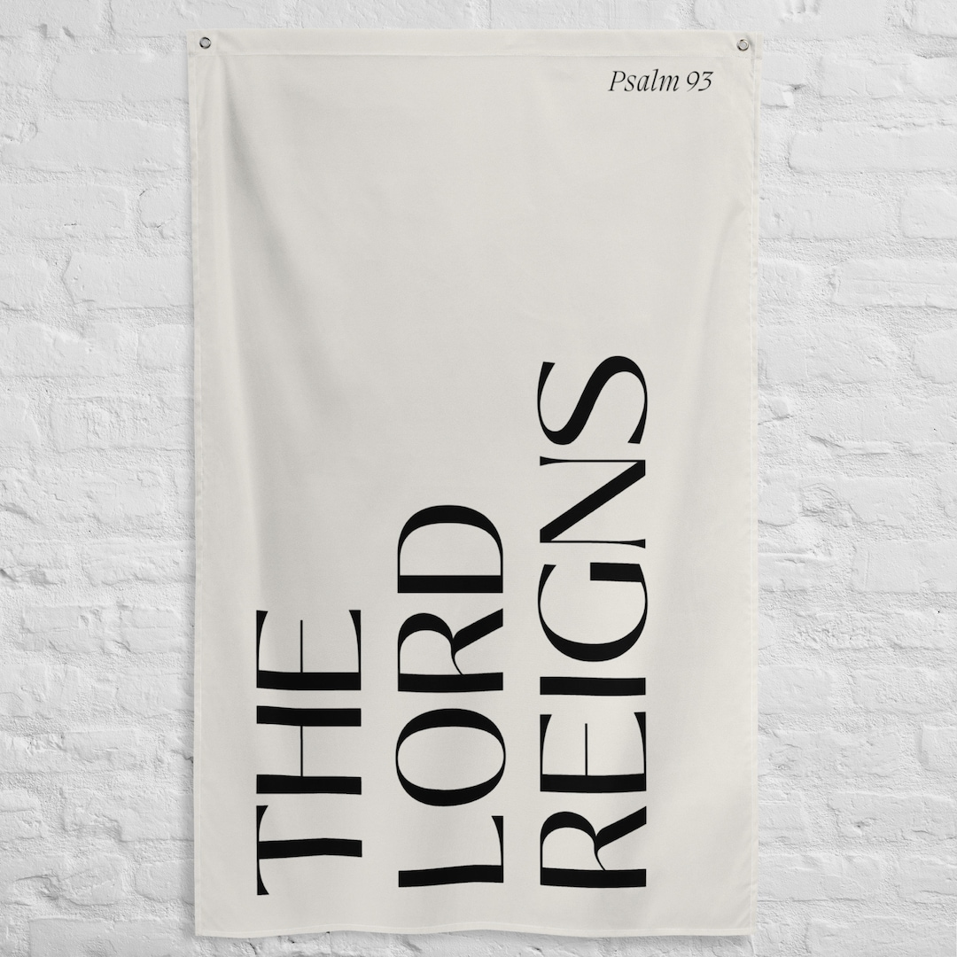 Psalm 93 Bible Verse Banner, Psalms Tapestry, Scripture Wall Hanging ...