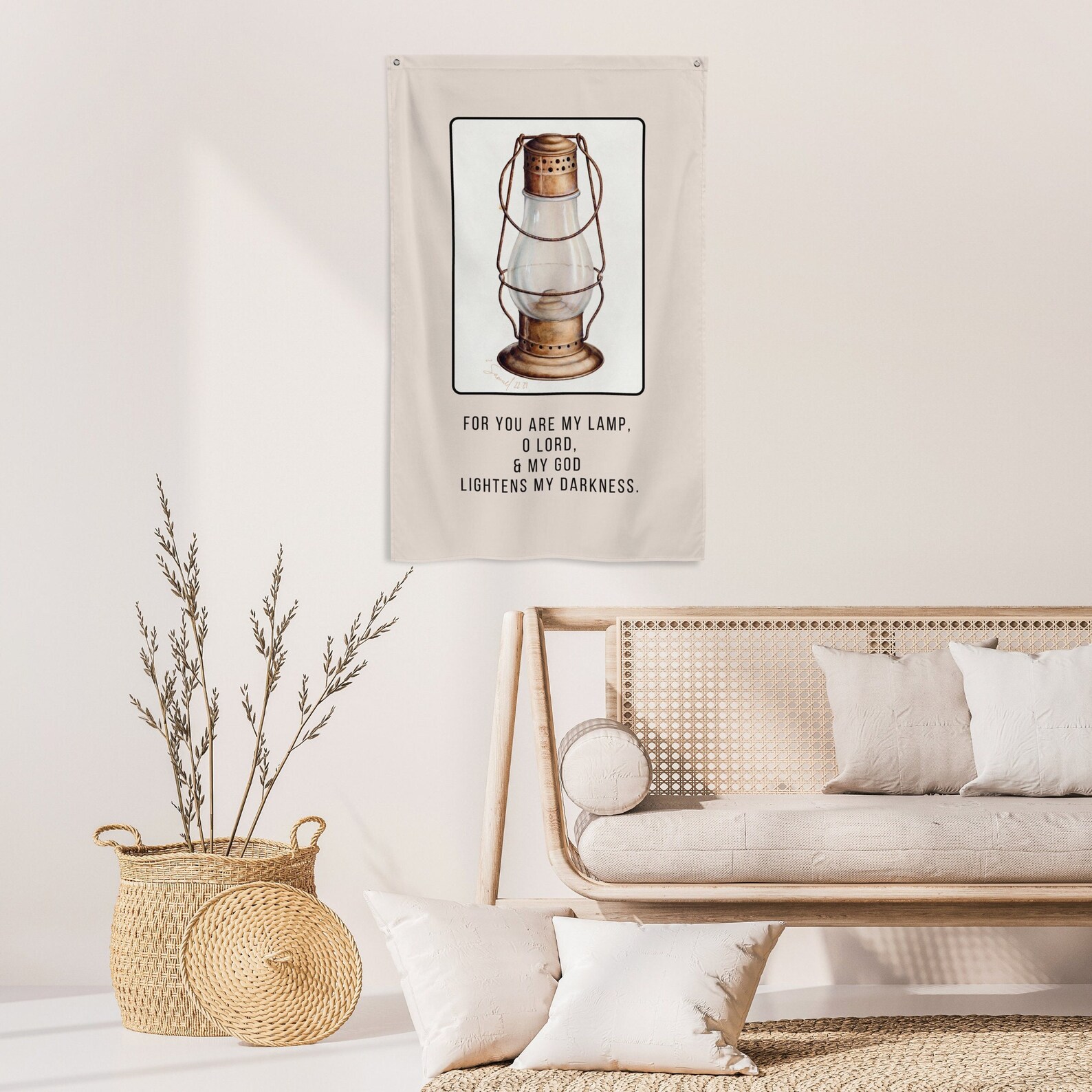 College Apartment Scripture Tapestry Decor for Living Room Bible Verse ...