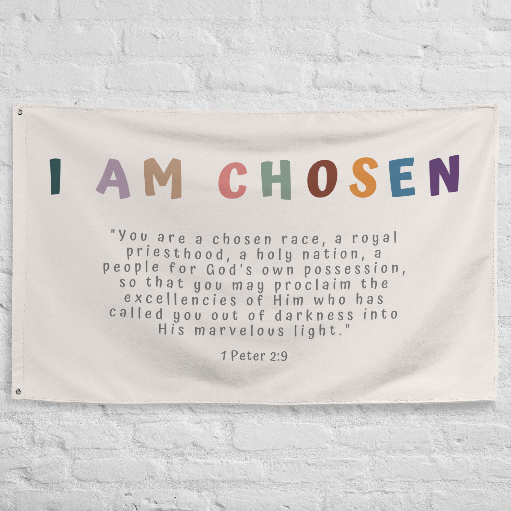 Bible Verse Banner for Kids Room, Playroom Christian Scripture Wall ...