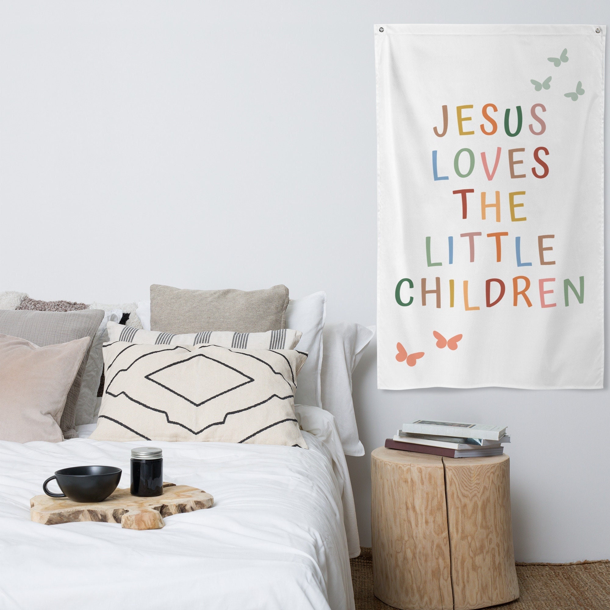Scripture Banner for Kids Room, Bible Verse Wall Art, Christian ...