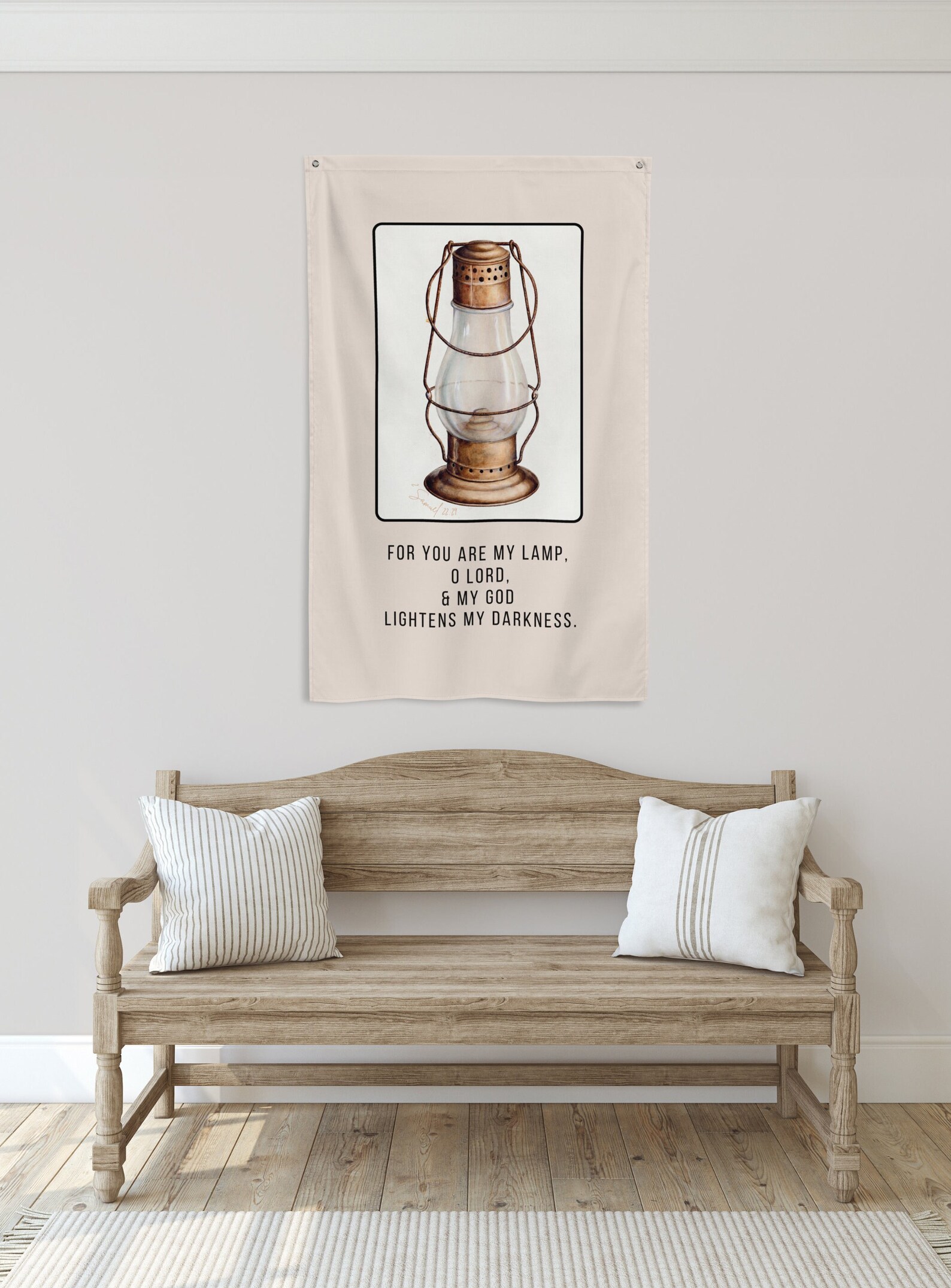 College Apartment Scripture Tapestry Decor for Living Room Bible Verse ...