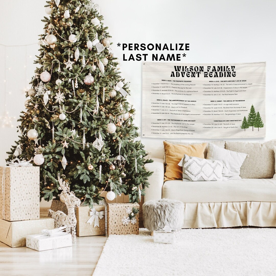 Christian Christmas Advent Tapestry Decor Personalized Custom - Etsy
