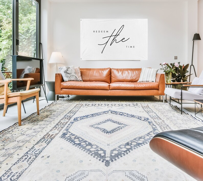 Redeem the Time Tapestry, Ephesians 5 Bible Verse Banner, Christian ...