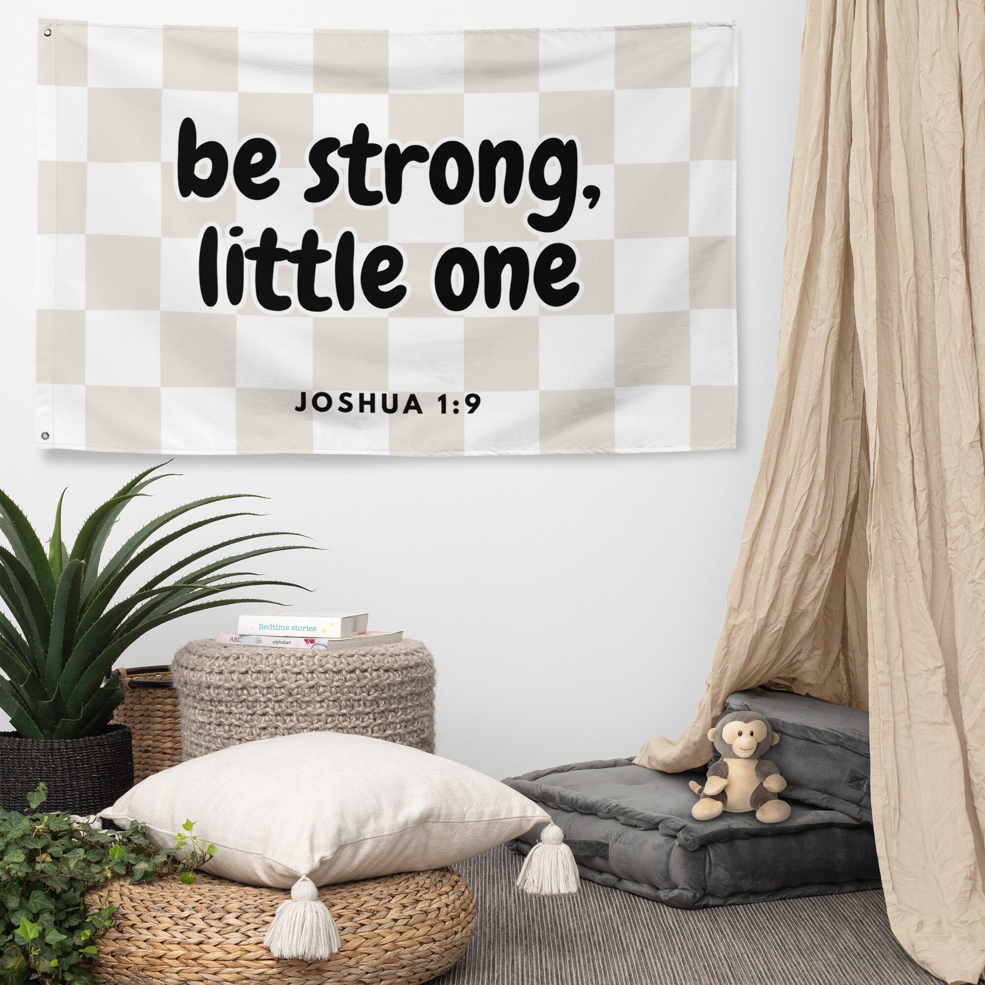 Christian Kids Bible Verse Banner for Nursery, Scripture Banner for Boy ...