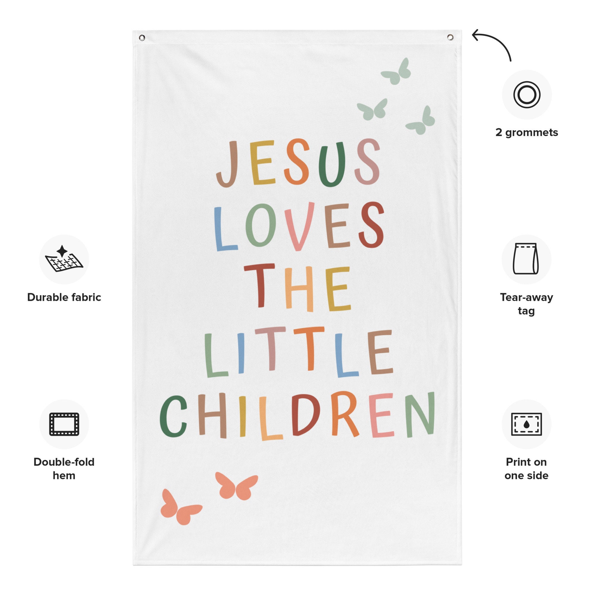 Jesus Loves the Little Children Bible Verse Tapestry - Etsy