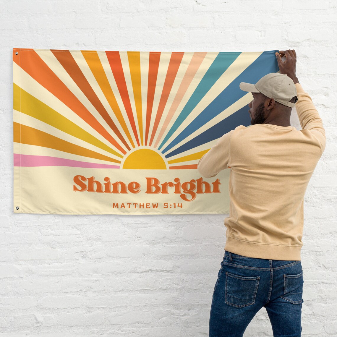 Shine Bright Wall Hanging Bible Verse Banner Scripture - Etsy