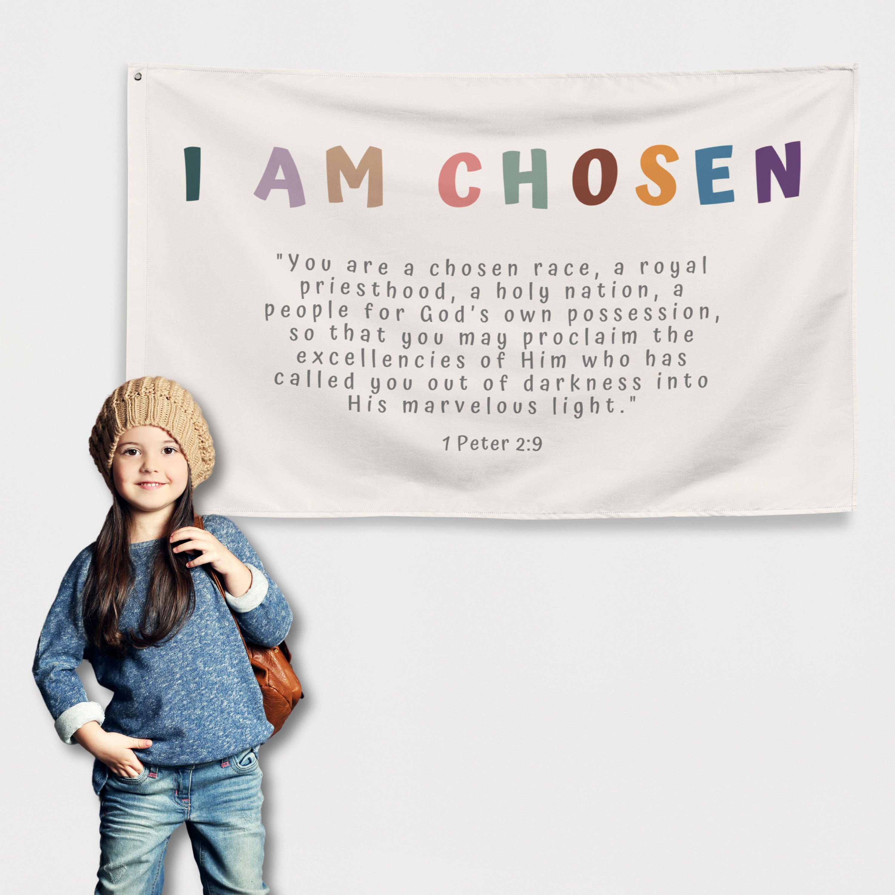 Bible Verse Banner for Kids Room, Playroom Christian Scripture Wall ...