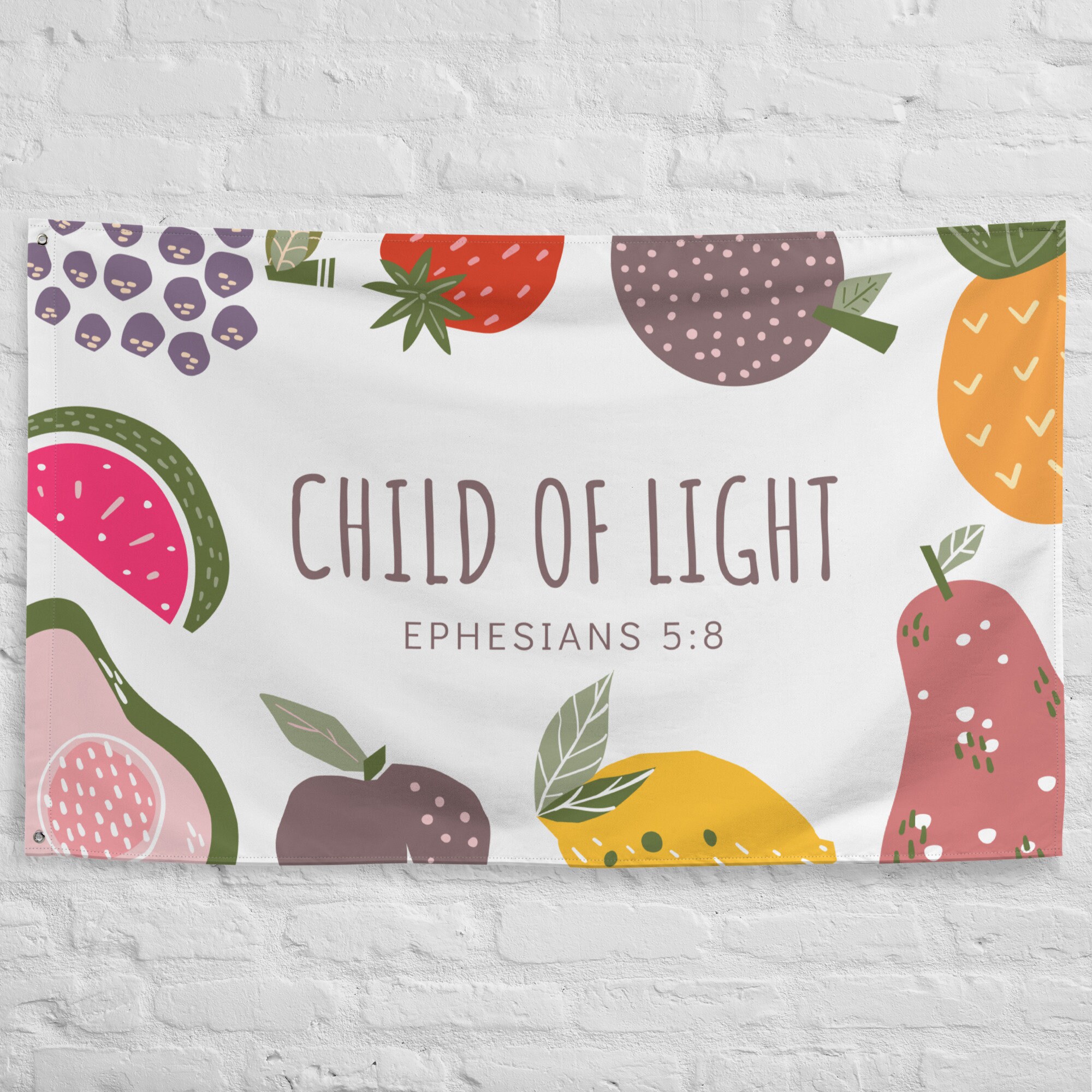 Scripture Banner for Kids Room Bible Verse Wall Art Christian Tapestry ...