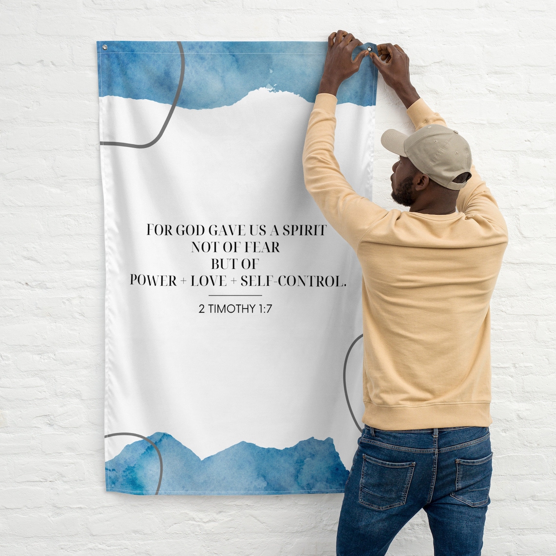 2 Timothy Banner, Bible Verse Banner, Christian Scripture Wall Hanging ...