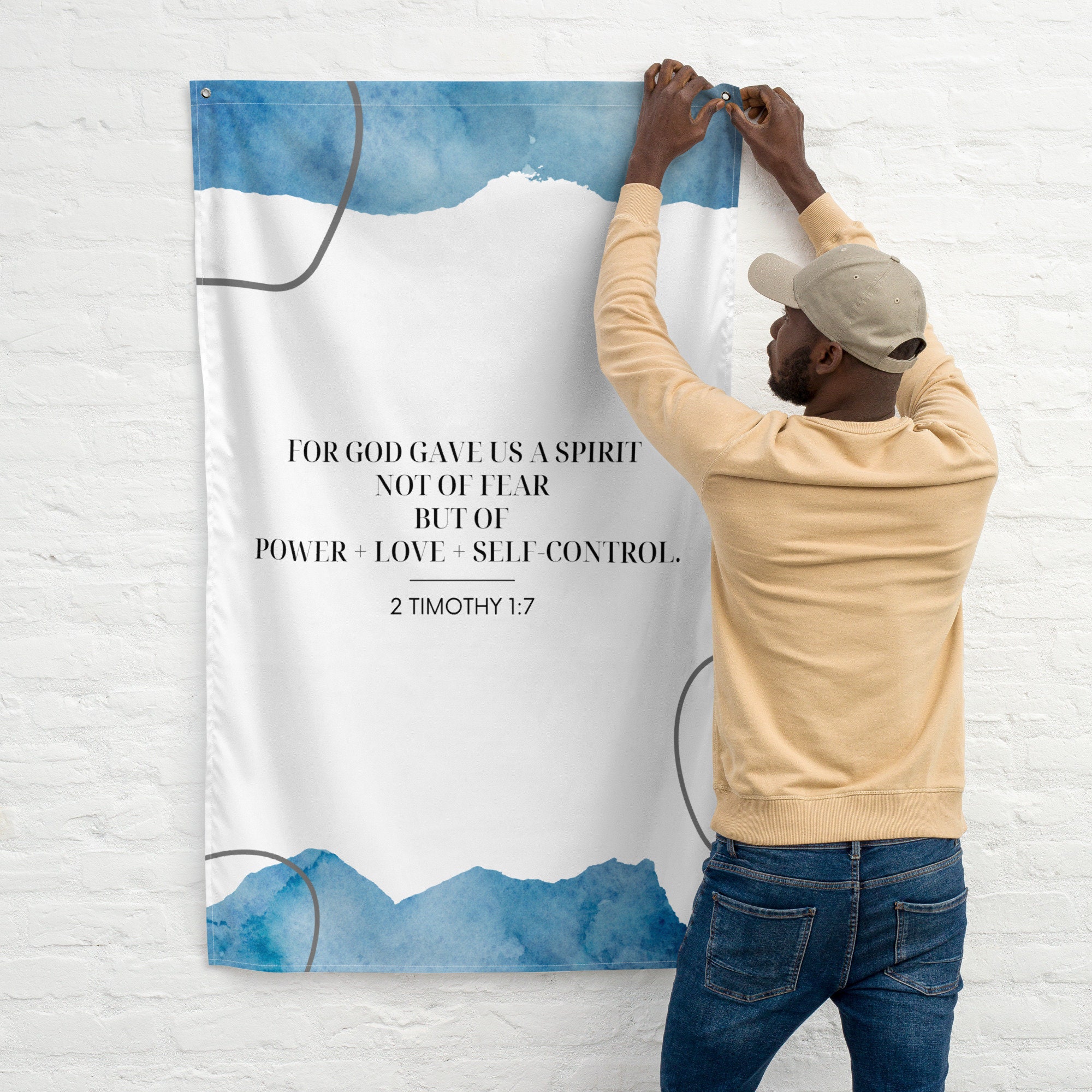 2 Timothy Banner, Bible Verse Banner, Christian Scripture Wall Hanging ...