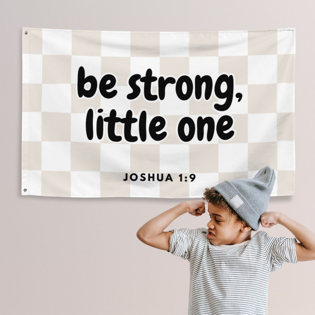 Christian Kids Bible Verse Banner for Nursery, Scripture Banner for Boy ...